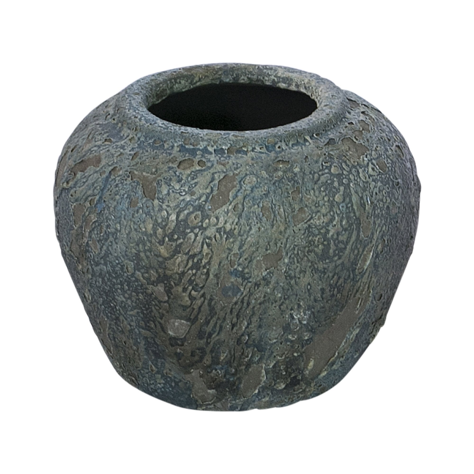 Gusto Blue Ceramic Farmer Pot - Collective Home Store