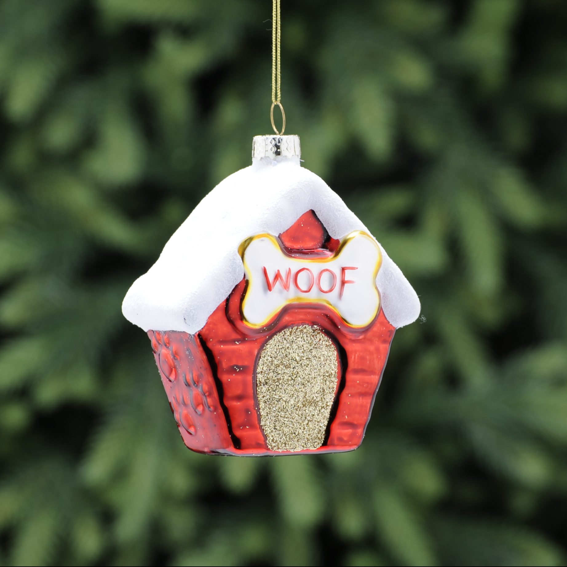 Glass Dog House with Bone - Collective Home Store