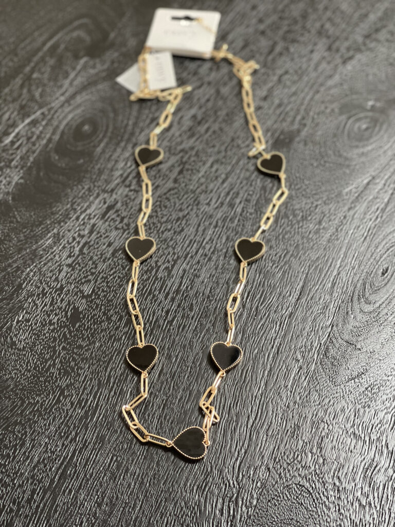 Black & Gold Multi Heart Necklace - Collective Home Store